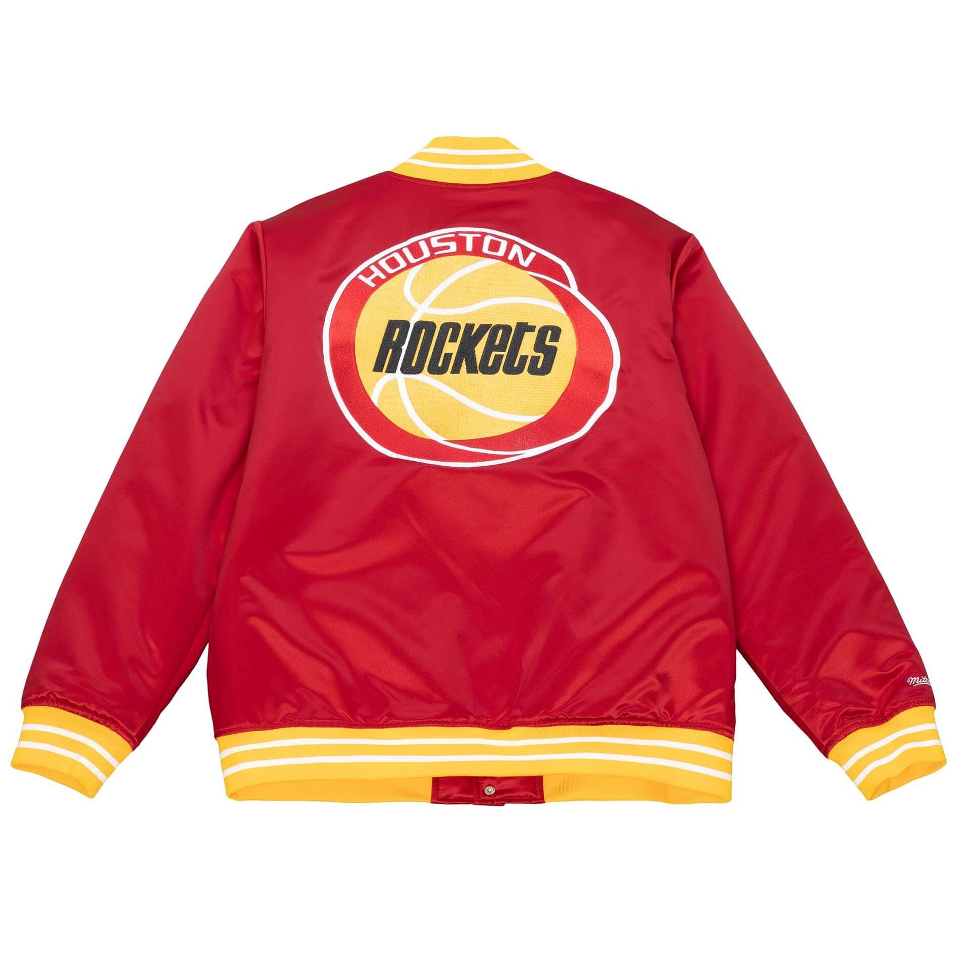 M&N Heavyweight Satin Varsity Jacket - Houston Rockets | Jackets ...