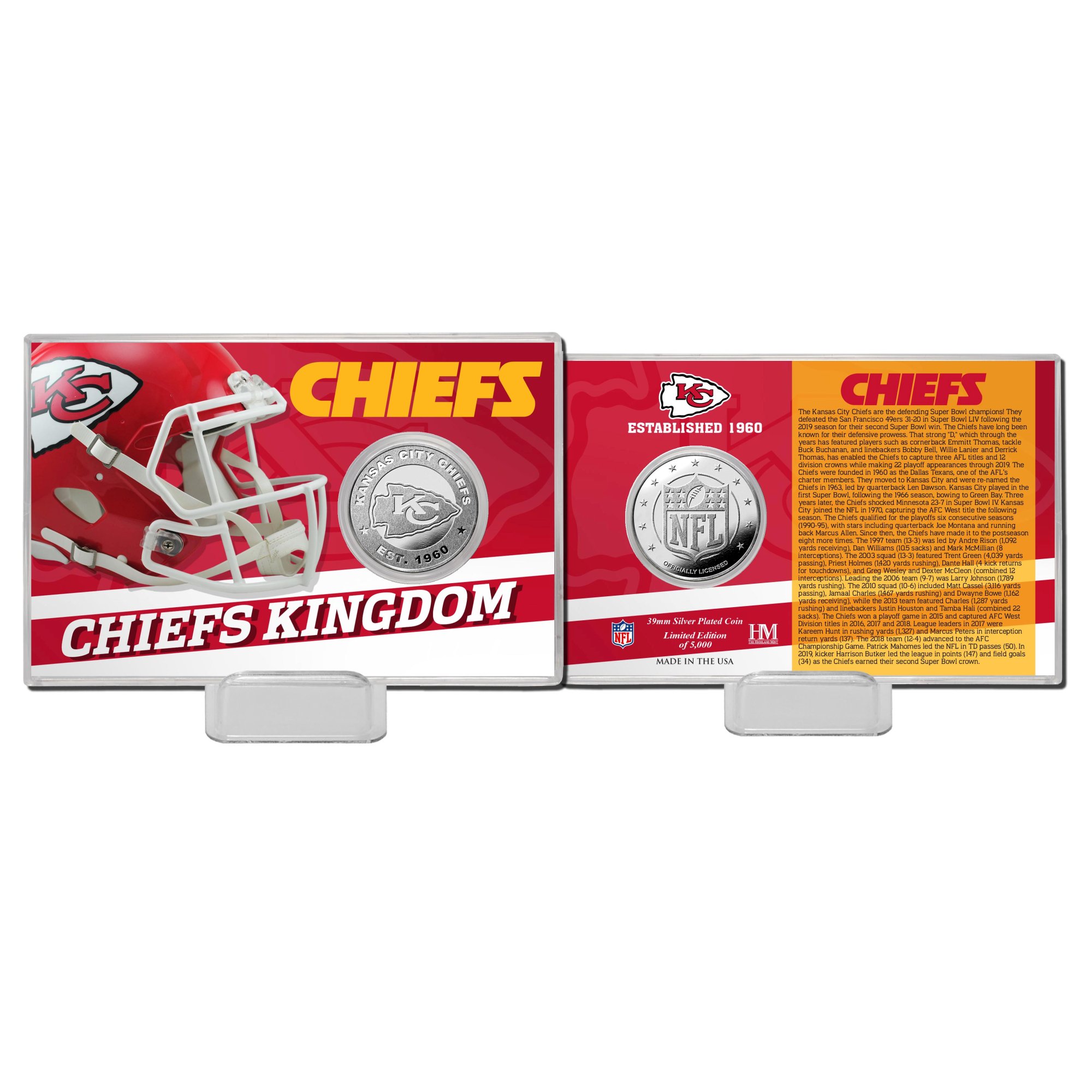 NFL Team History Silver Coin Card - Kansas City Chiefs | Schilder ...