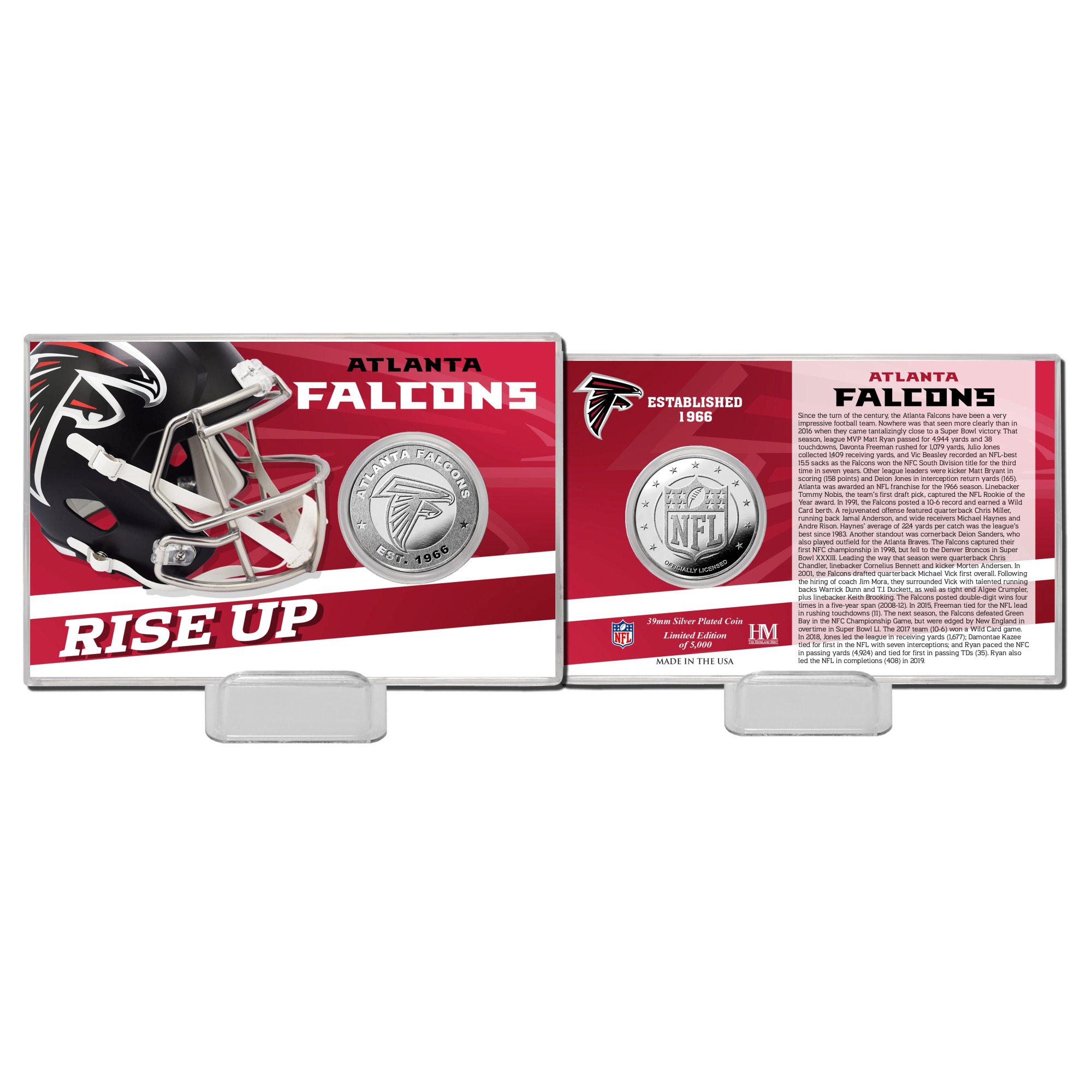NFL Team History Silver Coin Card - Atlanta Falcons | Schilder & Coins ...